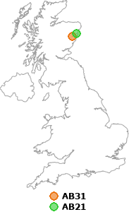 Distance between AB31 and AB21 - postcode-info.co.uk