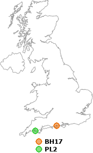 Distance between BH17 and PL2 - postcode-info.co.uk