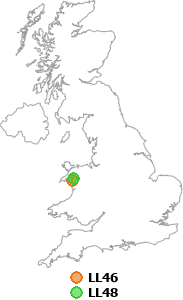 Distance between LL46 and LL48 - postcode-info.co.uk