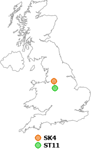 Distance between SK4 and ST11 - postcode-info.co.uk