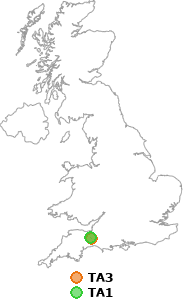 Distance between TA3 and TA1 - postcode-info.co.uk