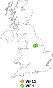 Distance between WF11 and WF4 - postcode-info.co.uk
