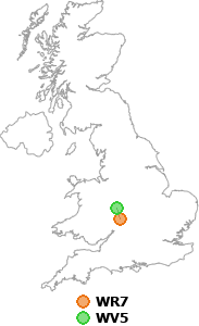 Distance between WR7 and WV5 - postcode-info.co.uk